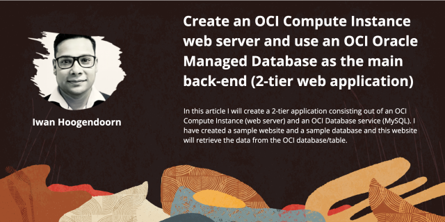 Create An 2 Tier Web Application Oci Compute Instance Web Server And Use An Oci Oracle Managed 1926