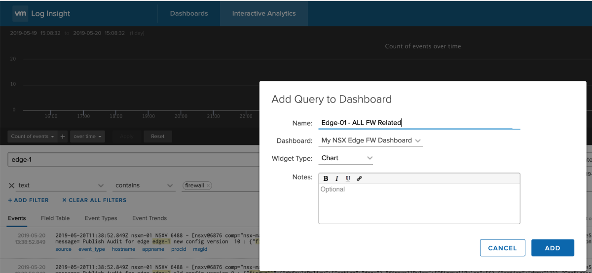Creating a Dashboard in vRealize Log Insight specifically to monitor ...